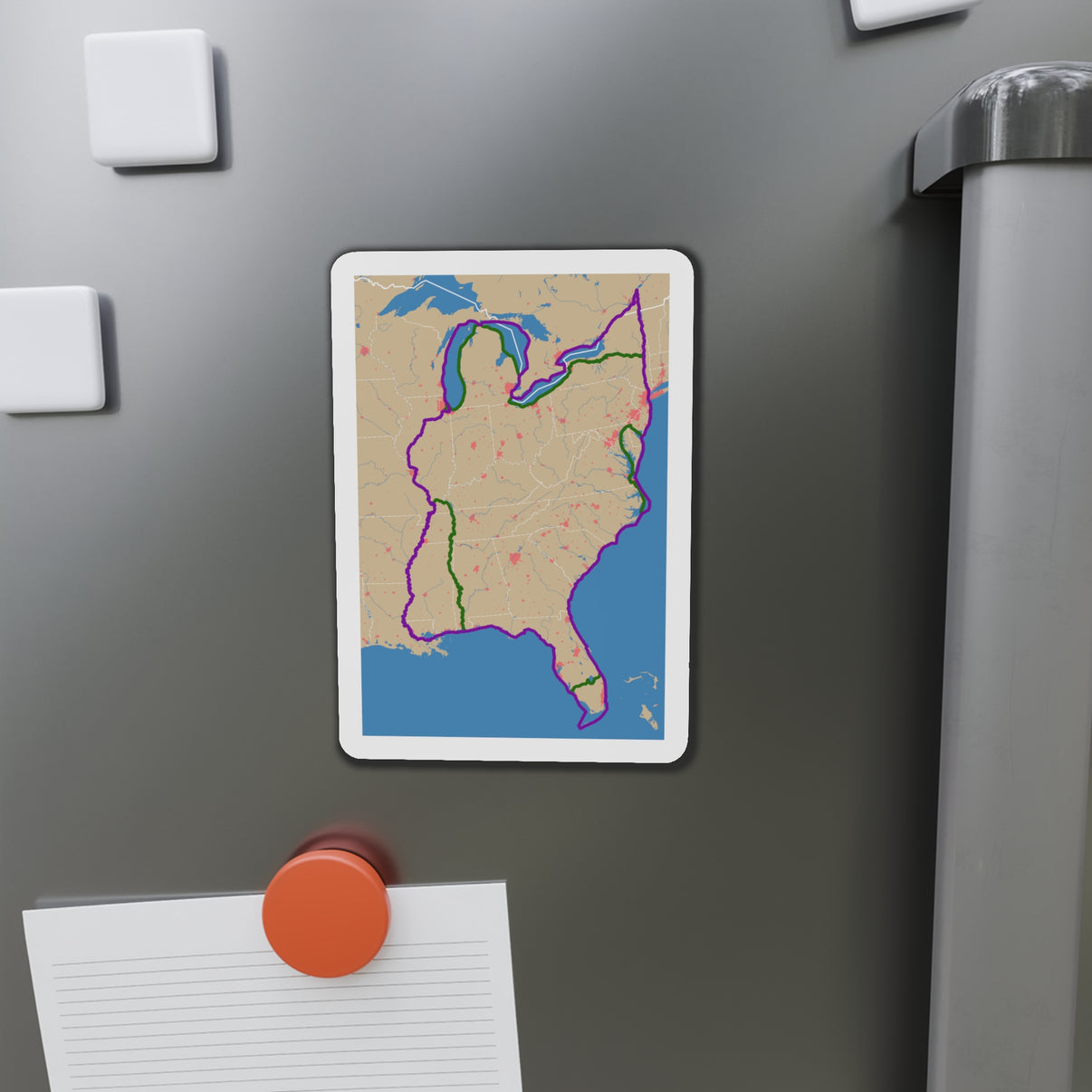 Map of The Great Loop Refrigerator Magnet, Gift for Looper, Great Loop ...