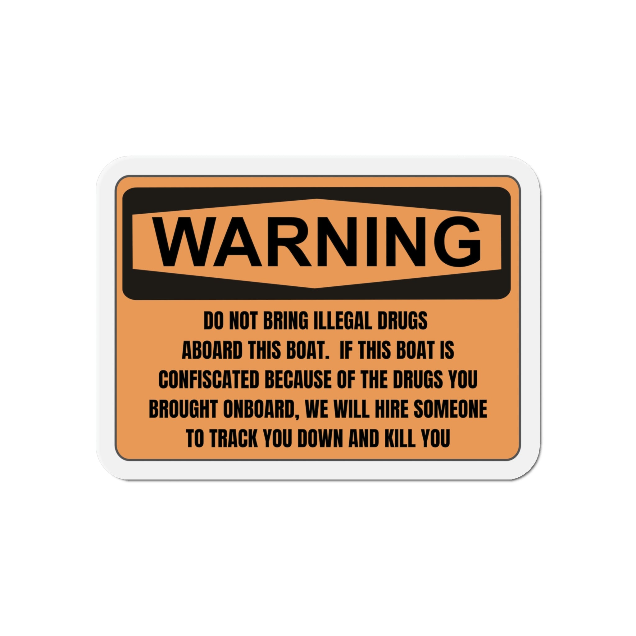 Boater's Funny Warning Sign Refrigerator Magnets, Gift For Boat Owner ...